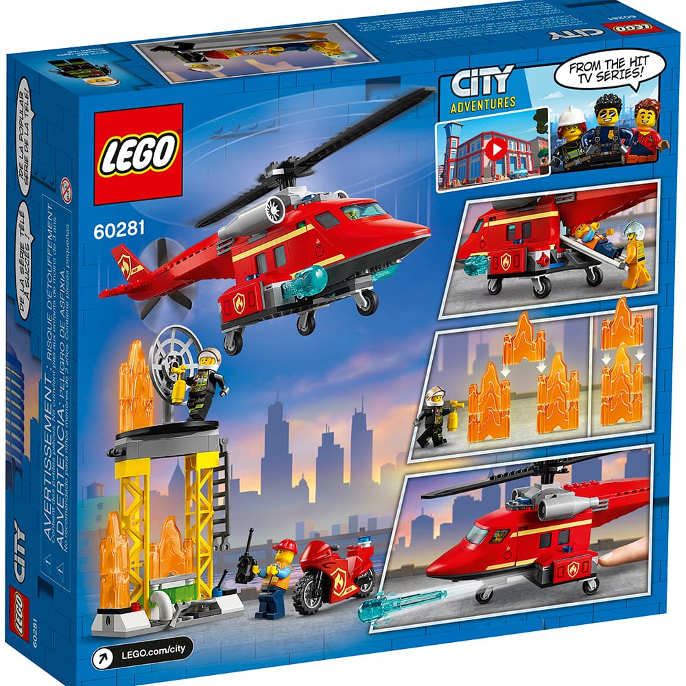 LEGO City Helicoptero de Resgate dos Bombeiros 60281 - 212 Pecas