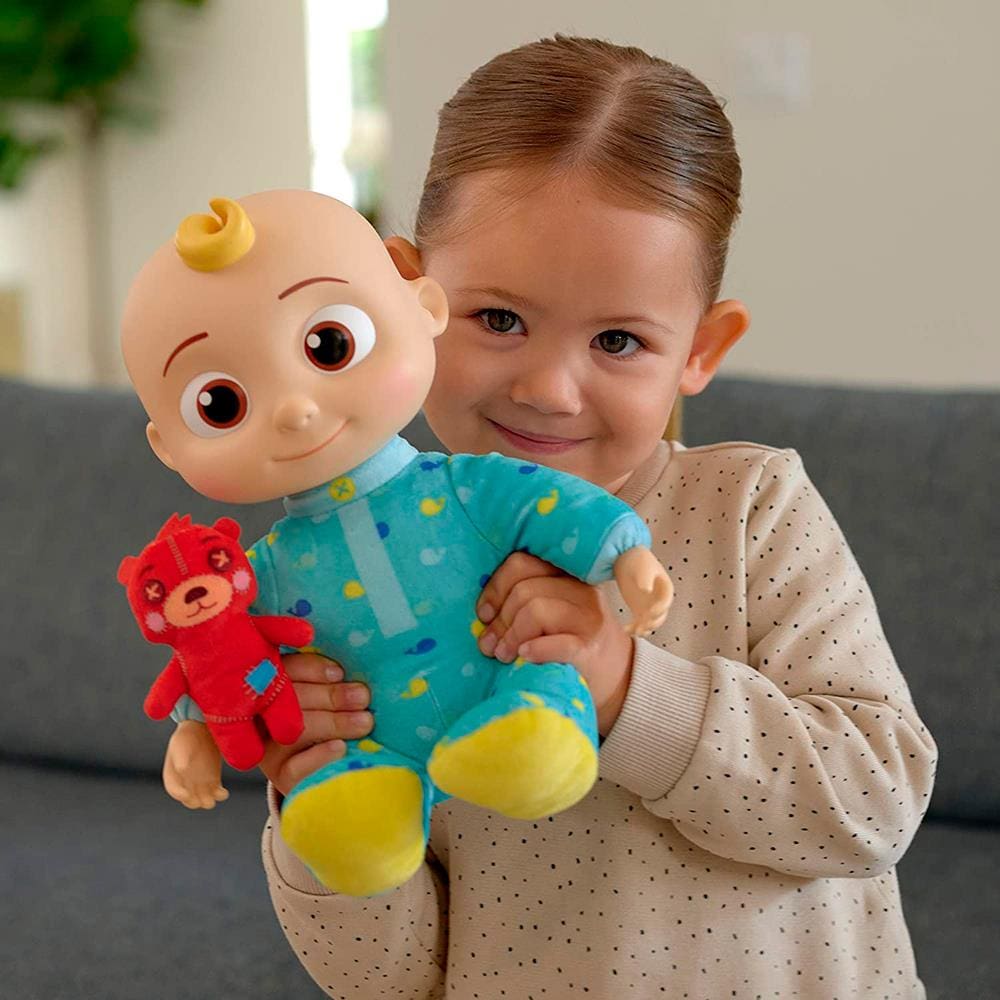 Boneco Musical Cocomelon JJ Hora de Dormir 3307 Candide 27 cm