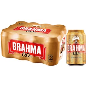 Cerveja Brahma Zero Alcool Lata 350ml - 12 Unidades