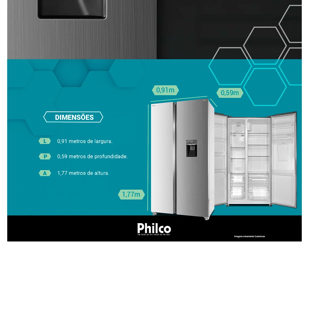 Geladeira Philco Side By Side Eco | Ponto