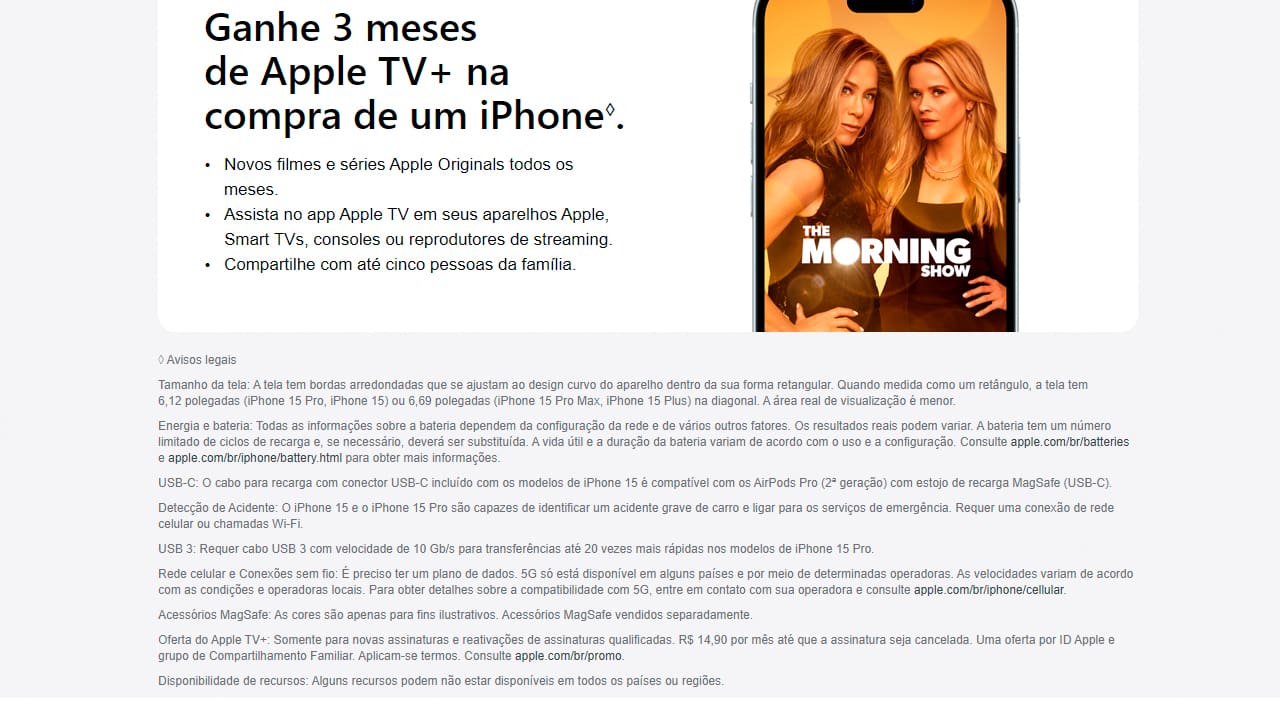 Apple iPhone 15 Plus 128GB - Rosa | Ponto