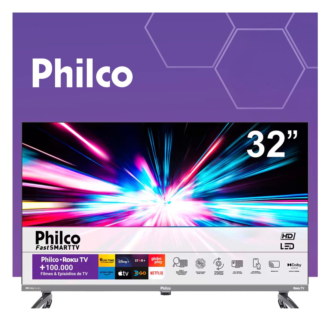 Smart TV LED 32" Philco PTV32K34RKGB | Ponto