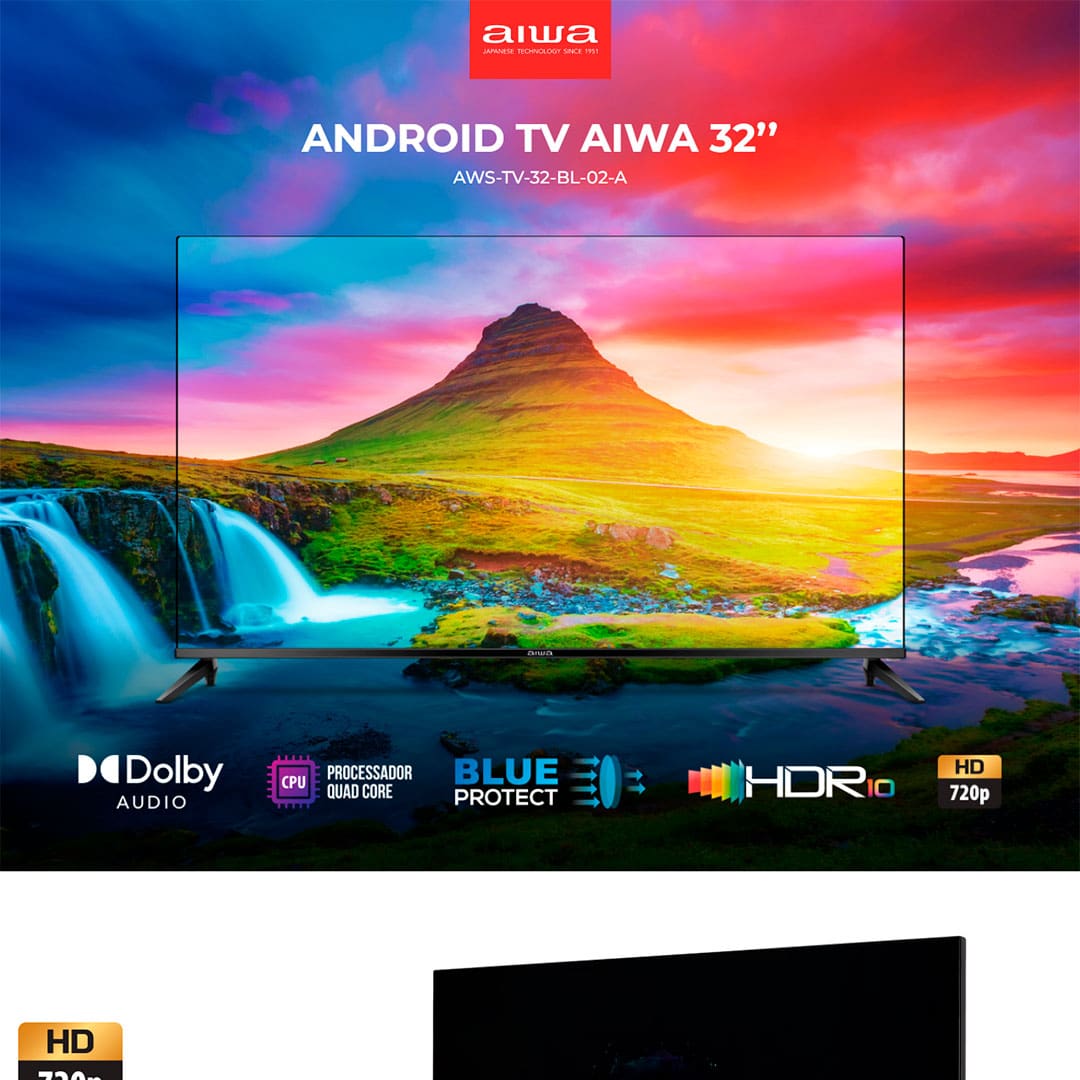 Smart TV 32" Aiwa HD AWS-TV-32-BL-02-A | Ponto