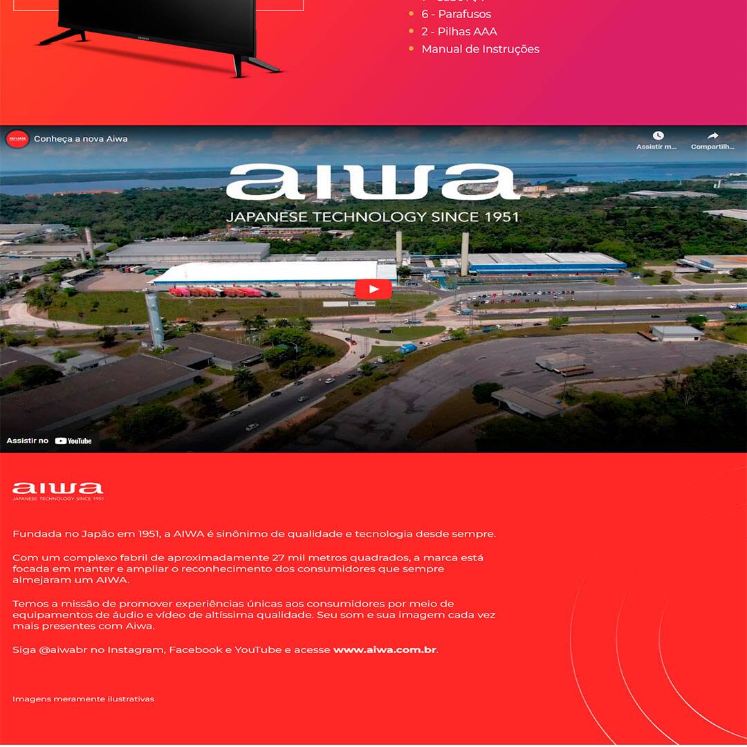Smart TV 32" Aiwa HD AWS-TV-32-BL-02-A | Ponto