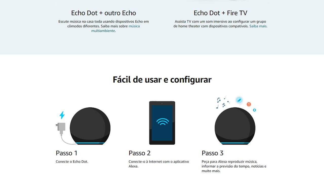 Smart Speaker Amazon Echo Dot 5ª | Ponto