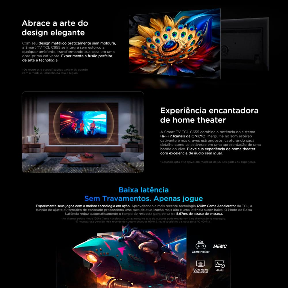 Smart TV 85" QLED 4K TCL | Ponto