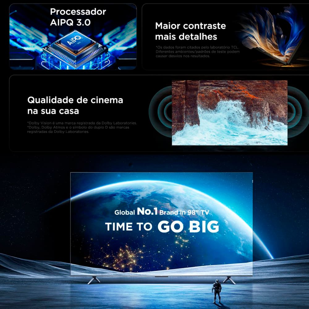 Smart TV 85" QLED 4K TCL | Ponto