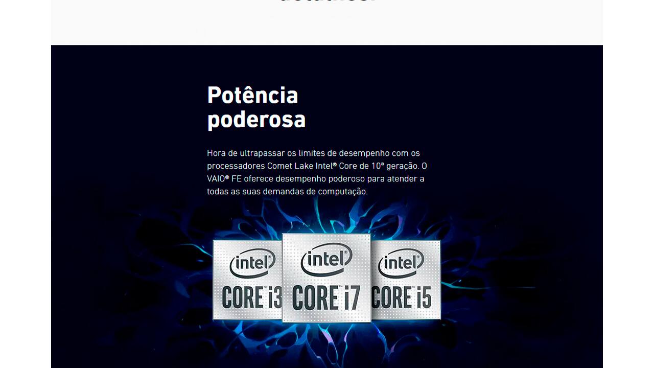 Notebook VAIO® FE14 Intel® Core™ i7 | Ponto