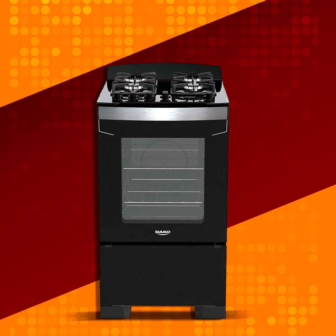 Fogão Dako 4 Bocas Diplomata com Mesa de Vidro | Ponto