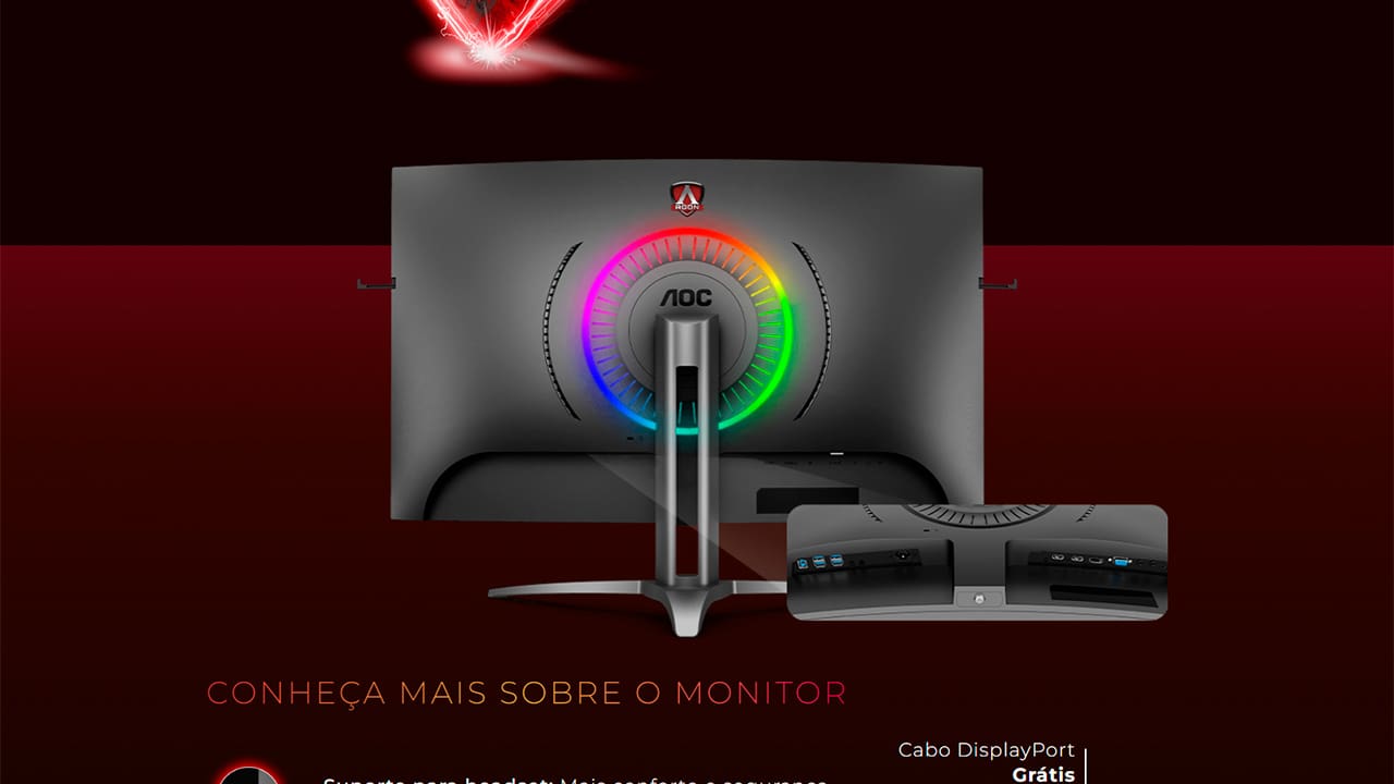 Monitor Gamer Curvo 31,5" AOC Agon | Ponto