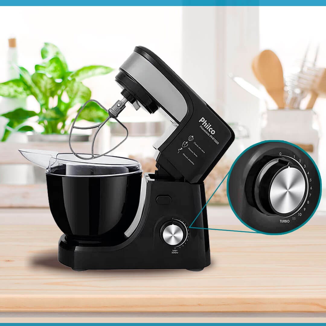 Batedeira Planetária Philco PHP500 Turbo com 11 | Ponto
