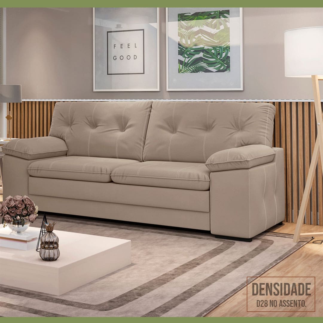 Sofá 3 Lugares Besthouse Genova com 217 cm | Ponto