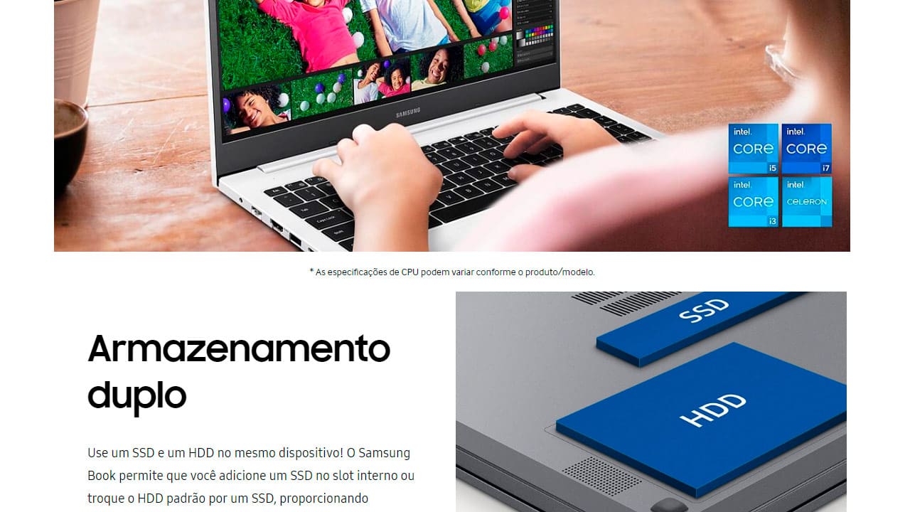 Notebook Samsung Dual Core 4GB 500GB | Ponto