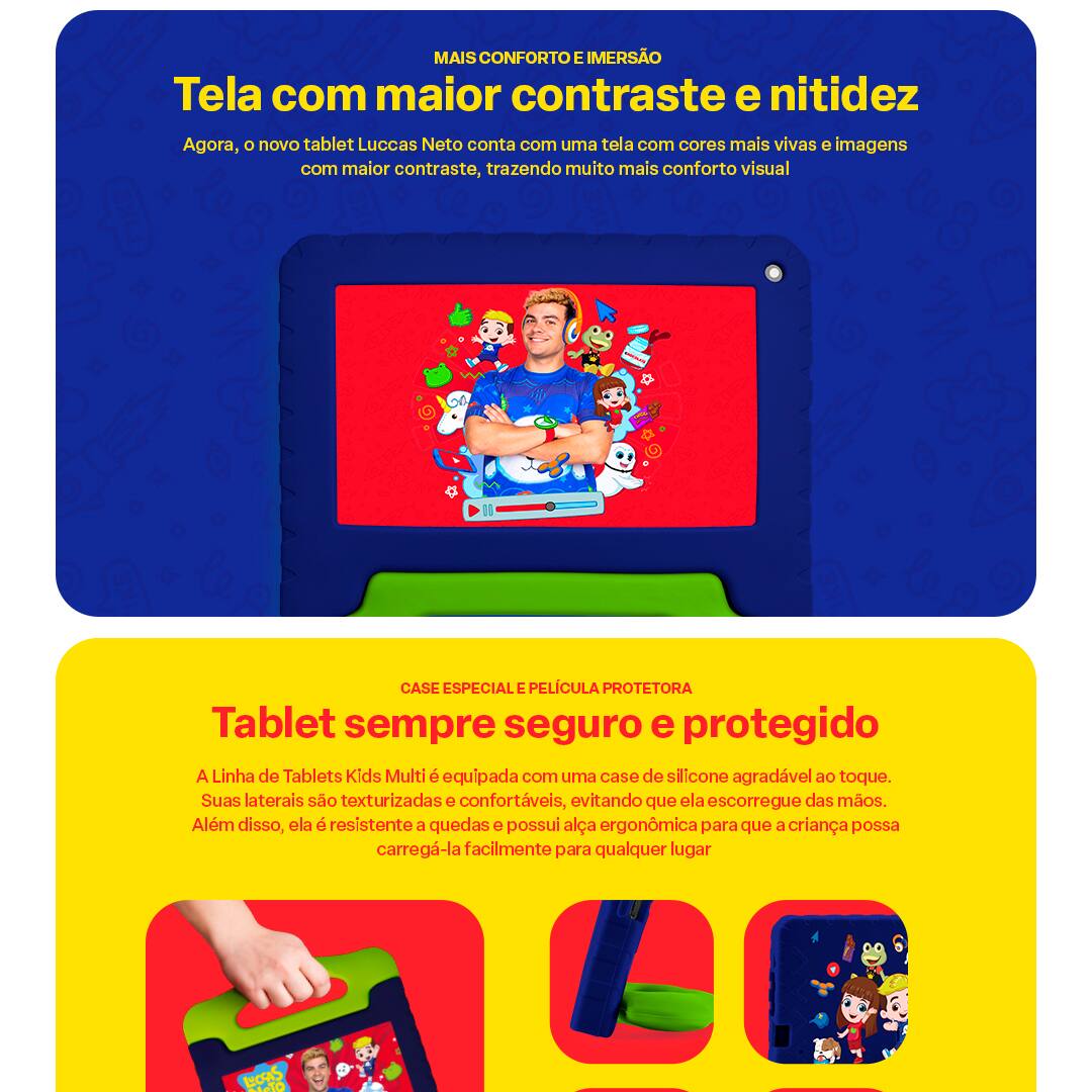 Tablet Infantil Multi Luccas Neto NB423 | Ponto
