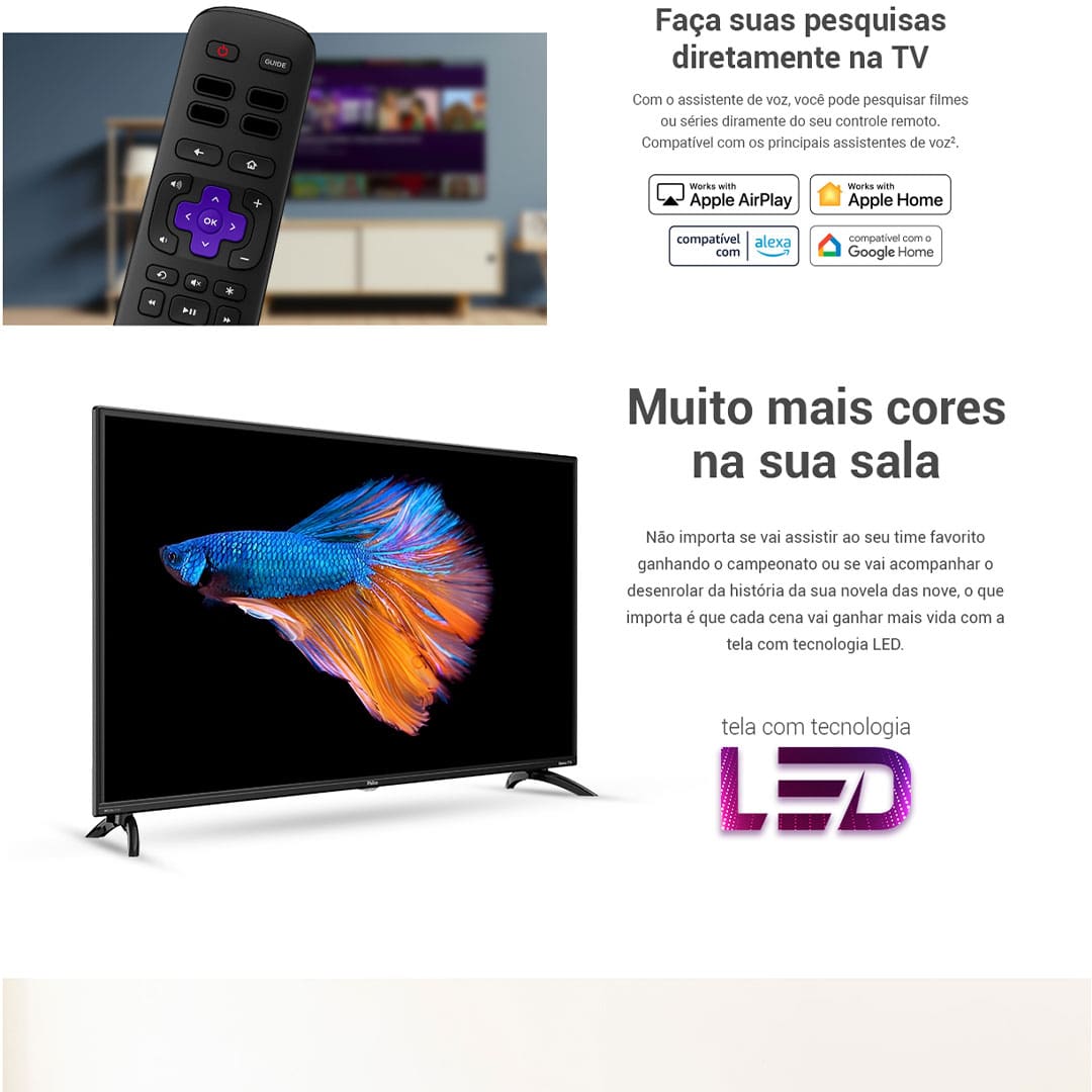 Smart TV LED 42" Philco Full | Ponto