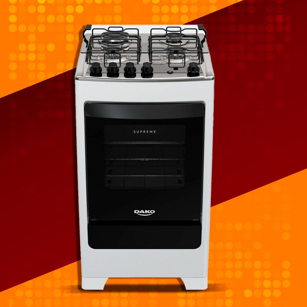 Fogão Dako 4 Bocas Supreme com Mesa de Inox | Ponto