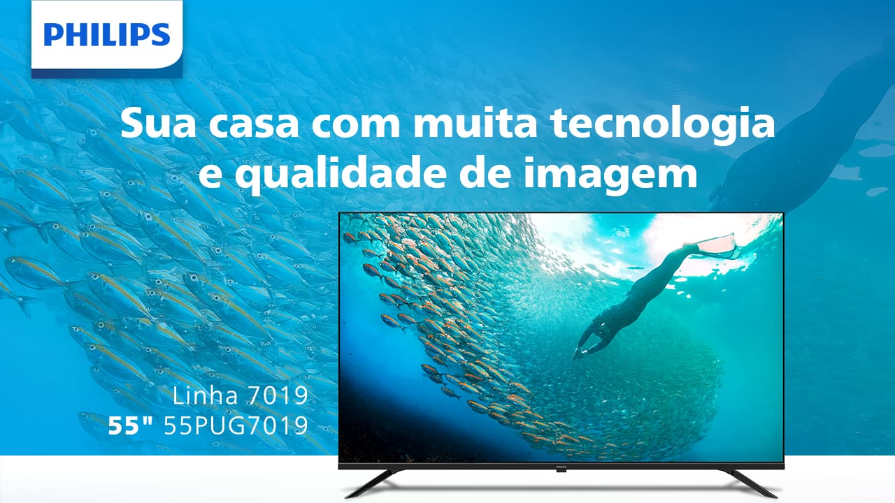 Smart TV Philips 55" LED UHD 4K 55PUG7019/78 - Angeloni Eletro