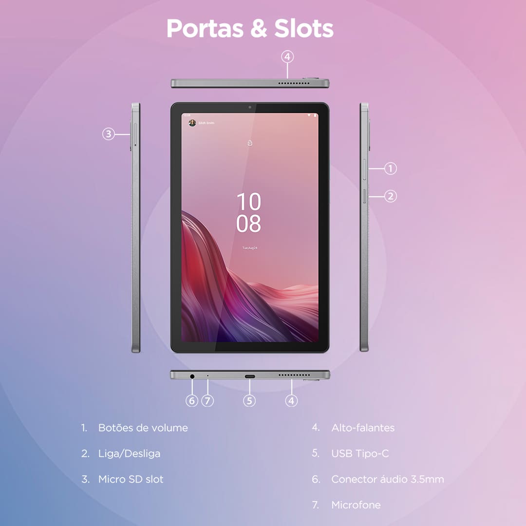 Tablet Lenovo M9 com Tela 9" WVA, 64GB, | Extra