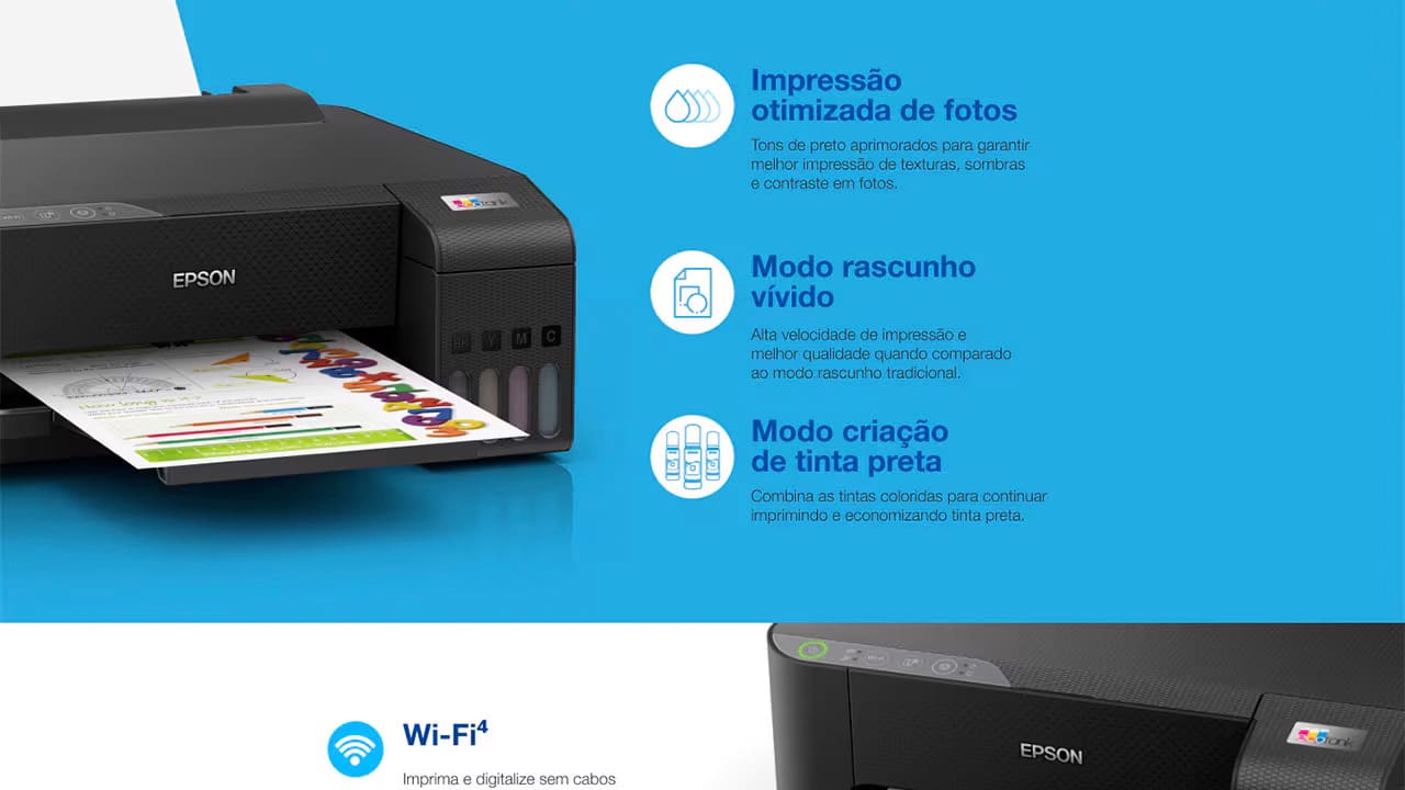 Impressora Tanque de Tinta Epson EcoTank L1250, | Extra