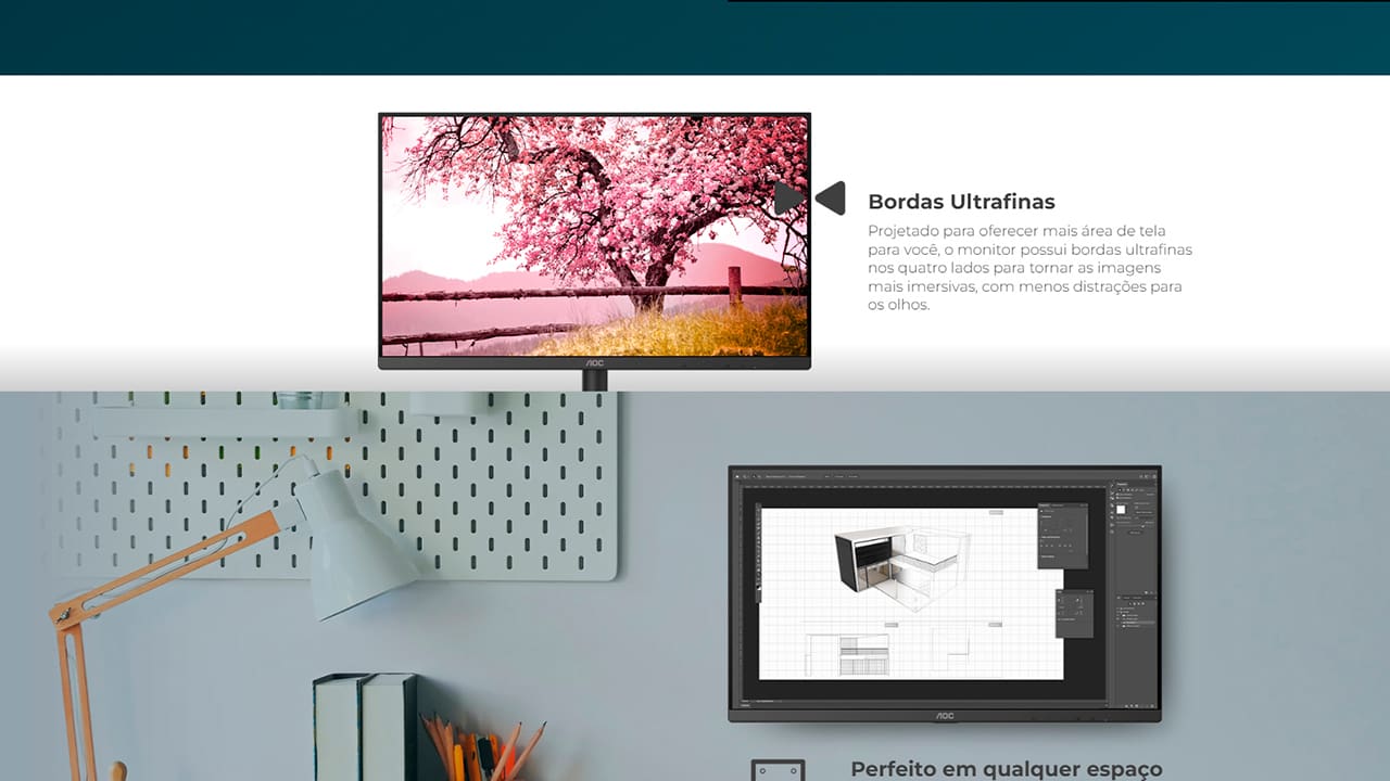 Monitor 23,8" AOC 24B1XHM Widescreen Full | Extra