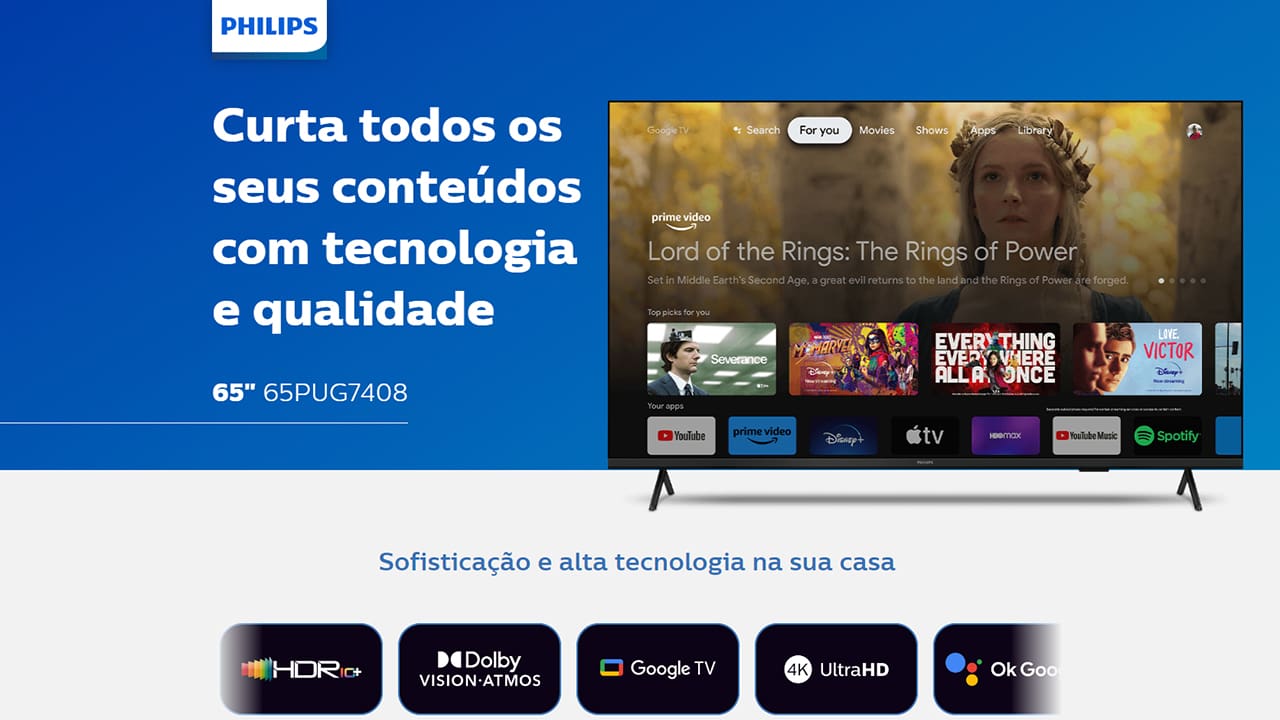 Smart TV 65" UHD 4K Philips | Ponto