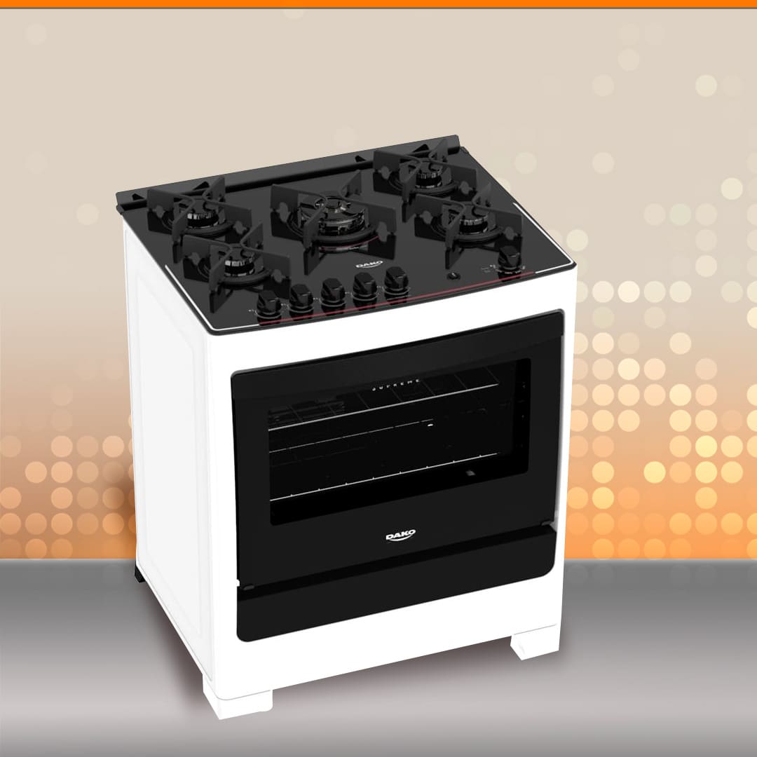 Fogão Dako 5 Bocas Supreme Glass com Mesa | Extra