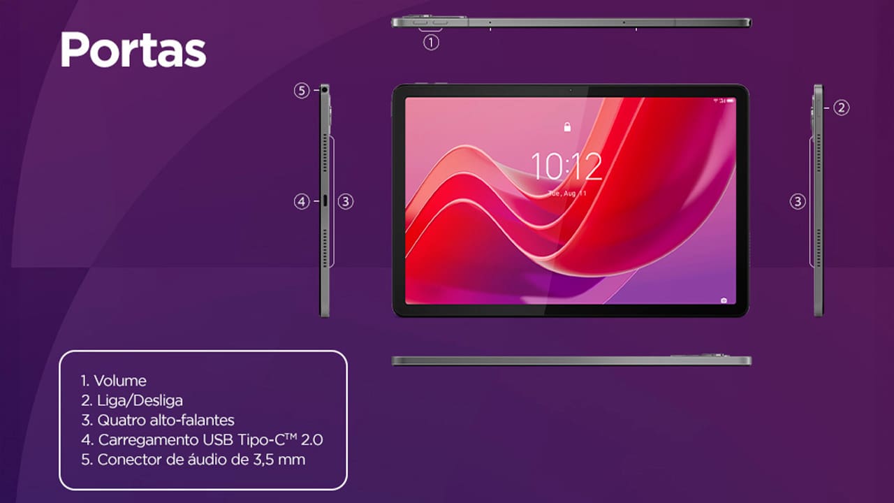 Tablet Lenovo M11 com Tela 11" WVA 90Hz, | Ponto